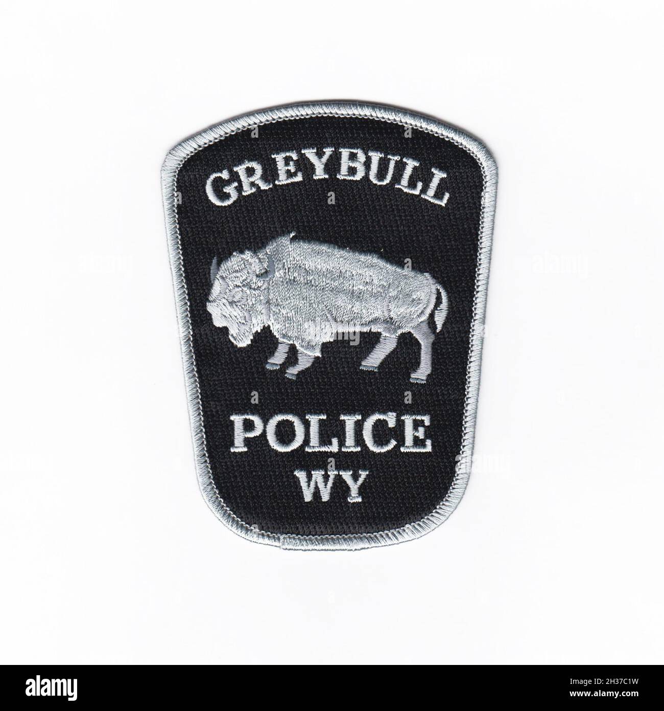 US police department patch isolated with white background Stock Photo ...