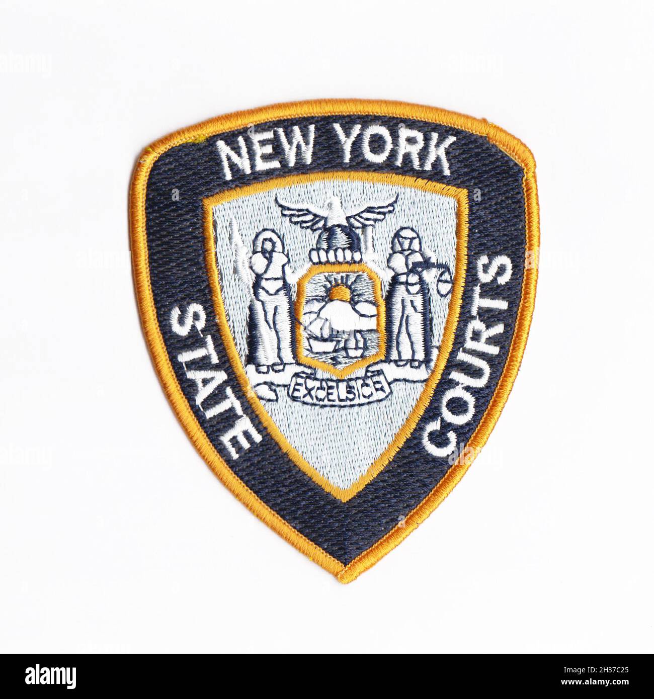 US police department patch isolated with white background Stock Photo ...