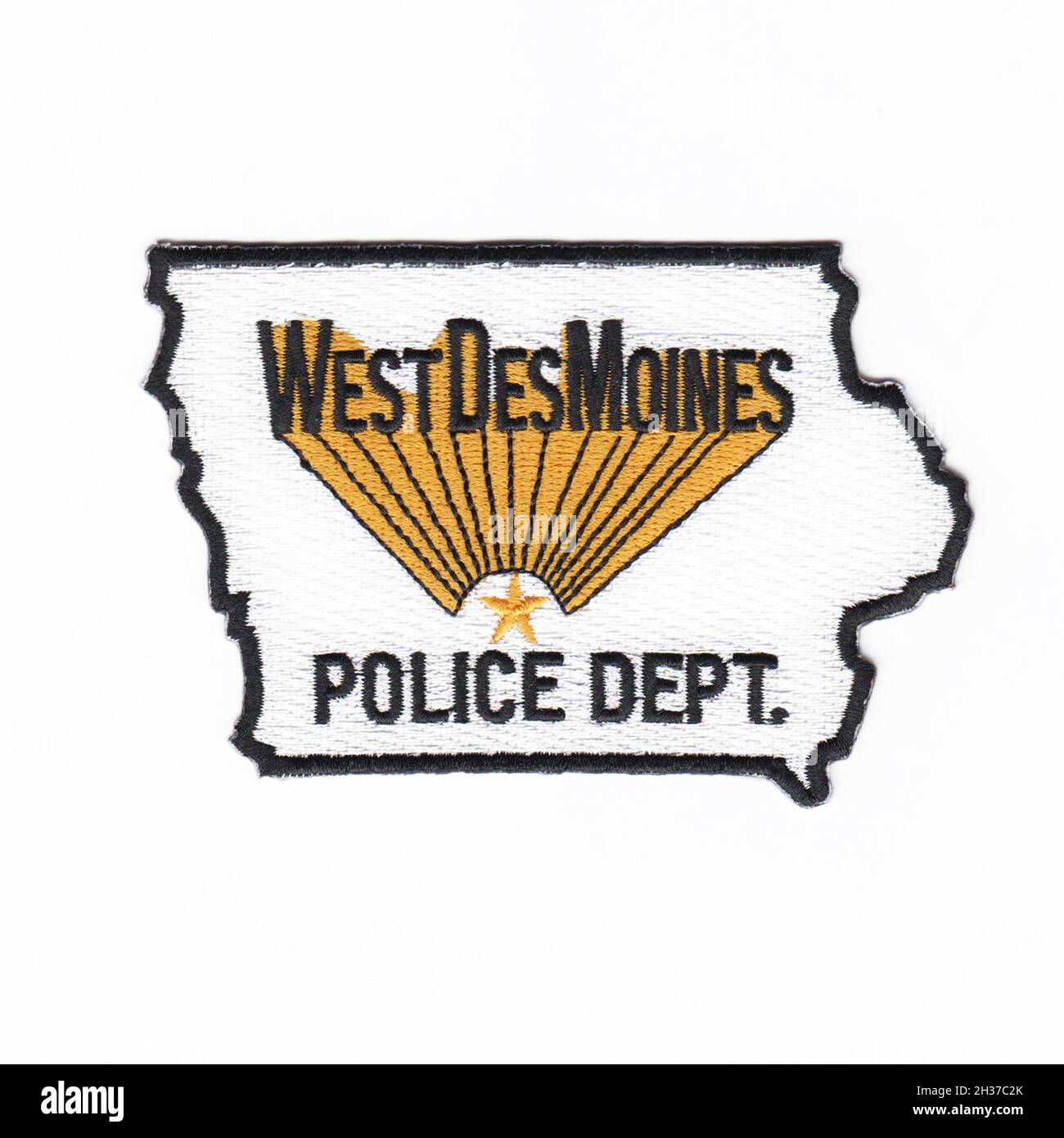 US police department patch isolated with white background Stock Photo ...