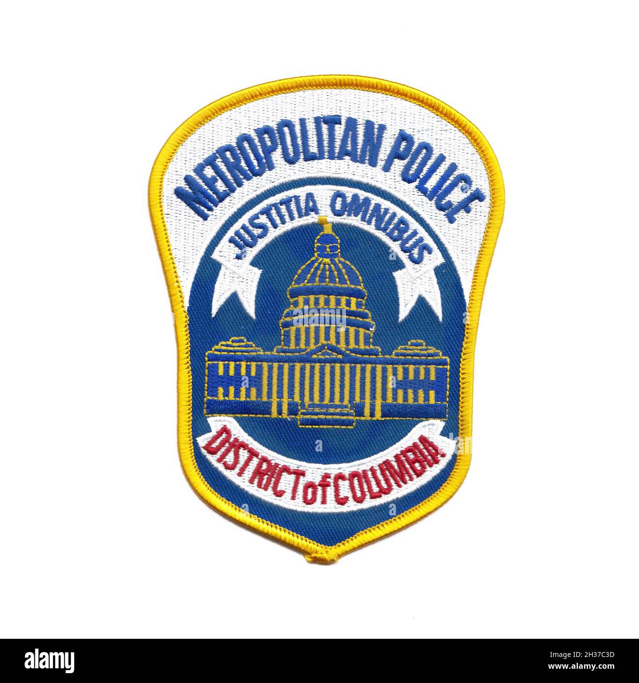 US police department patch isolated with white background Stock Photo ...