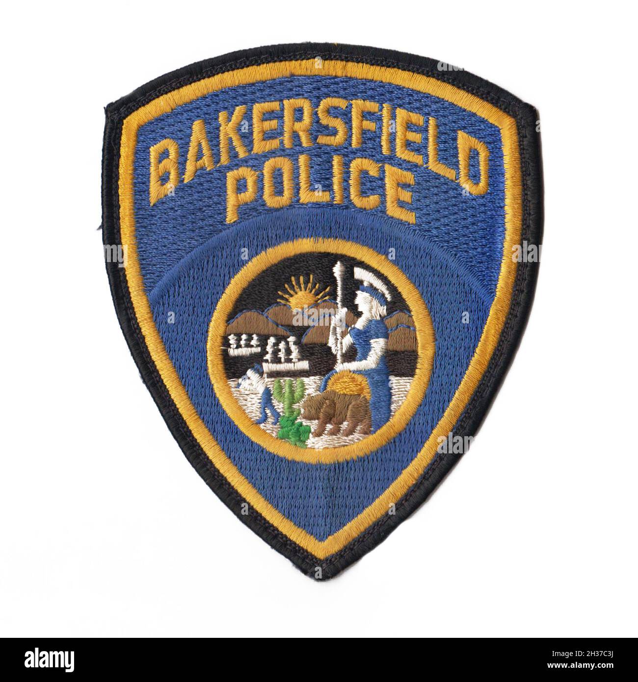 US police department patch isolated with white background Stock Photo ...