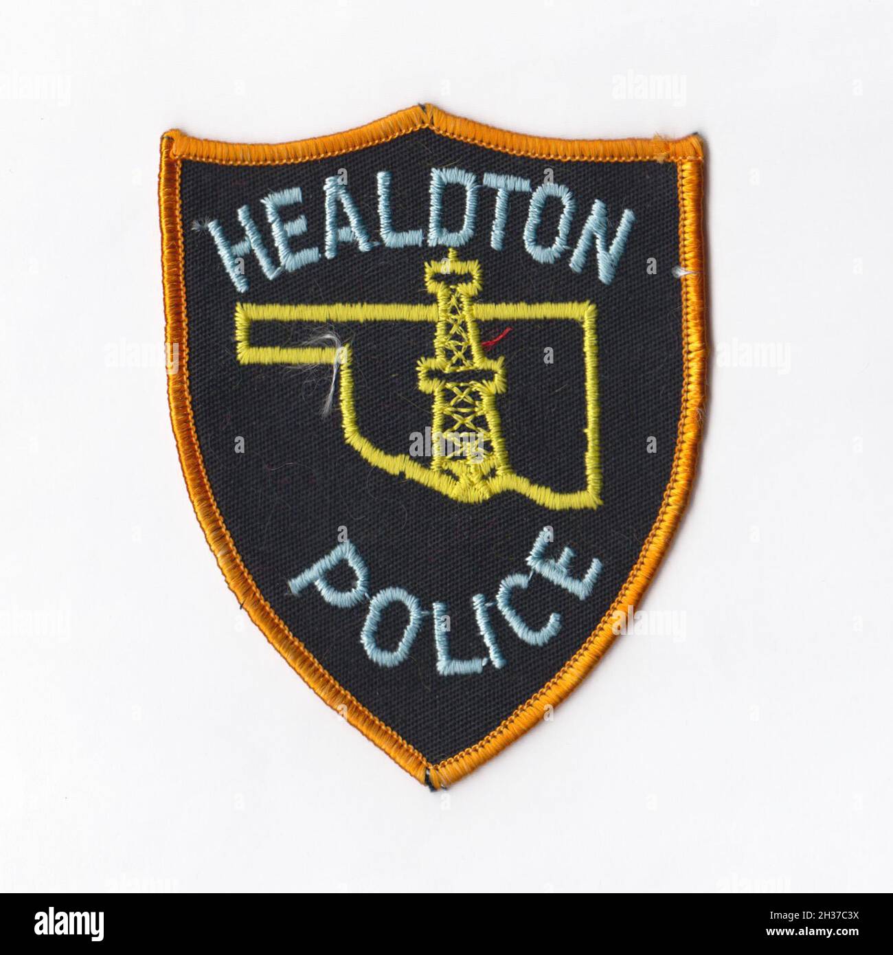 US police department patch isolated with white background Stock Photo ...