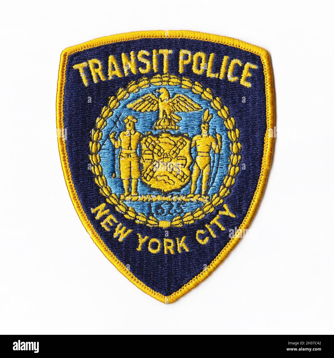 US police department patch isolated with white background Stock Photo ...