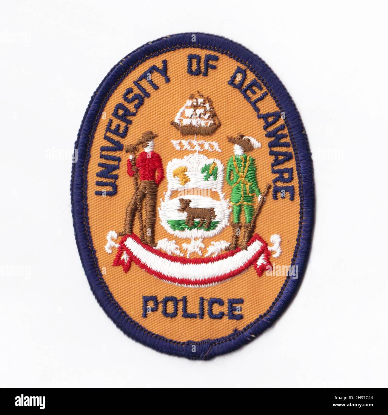 US police department patch isolated with white background Stock Photo ...