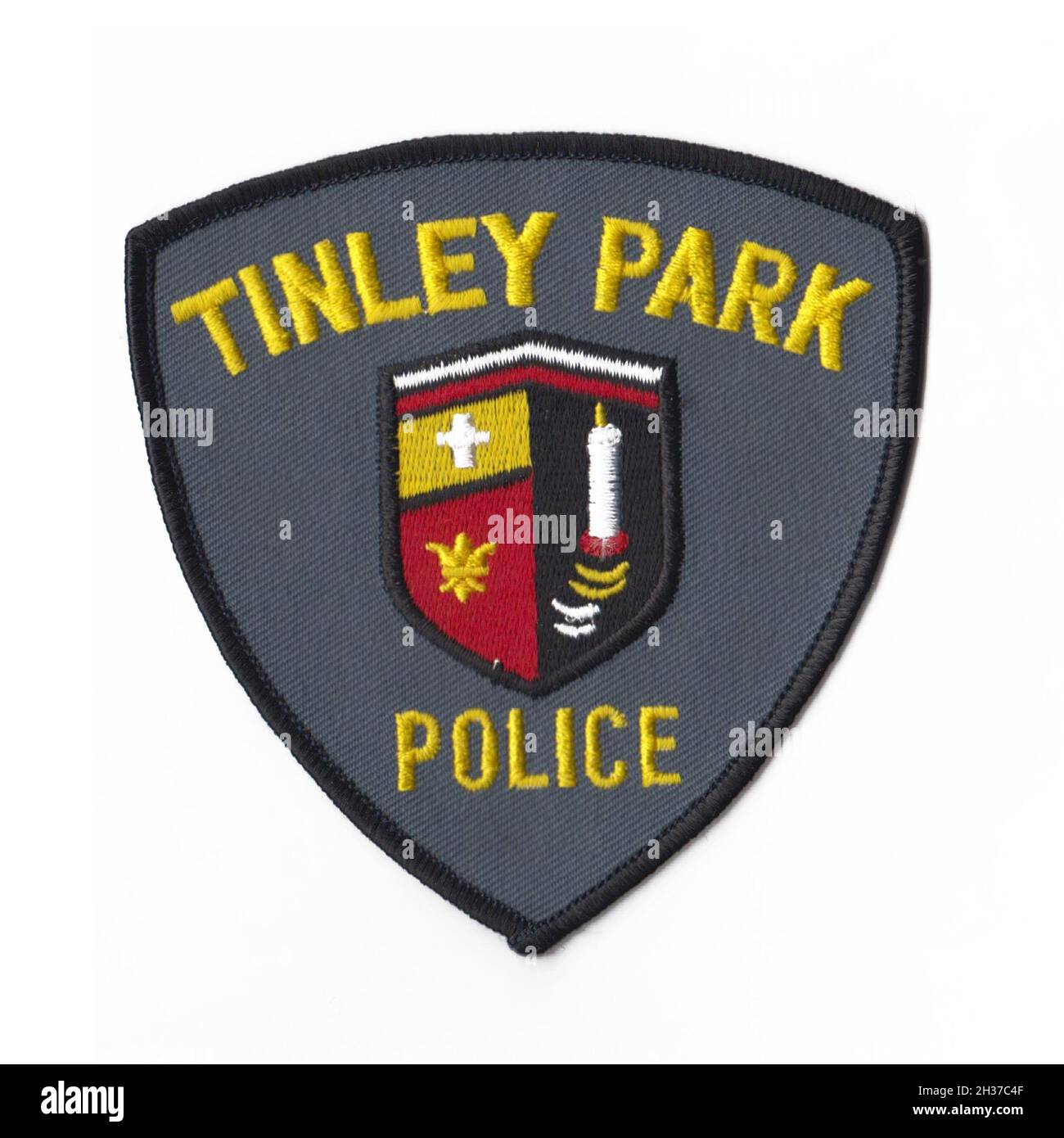 US police department patch isolated with white background Stock Photo ...