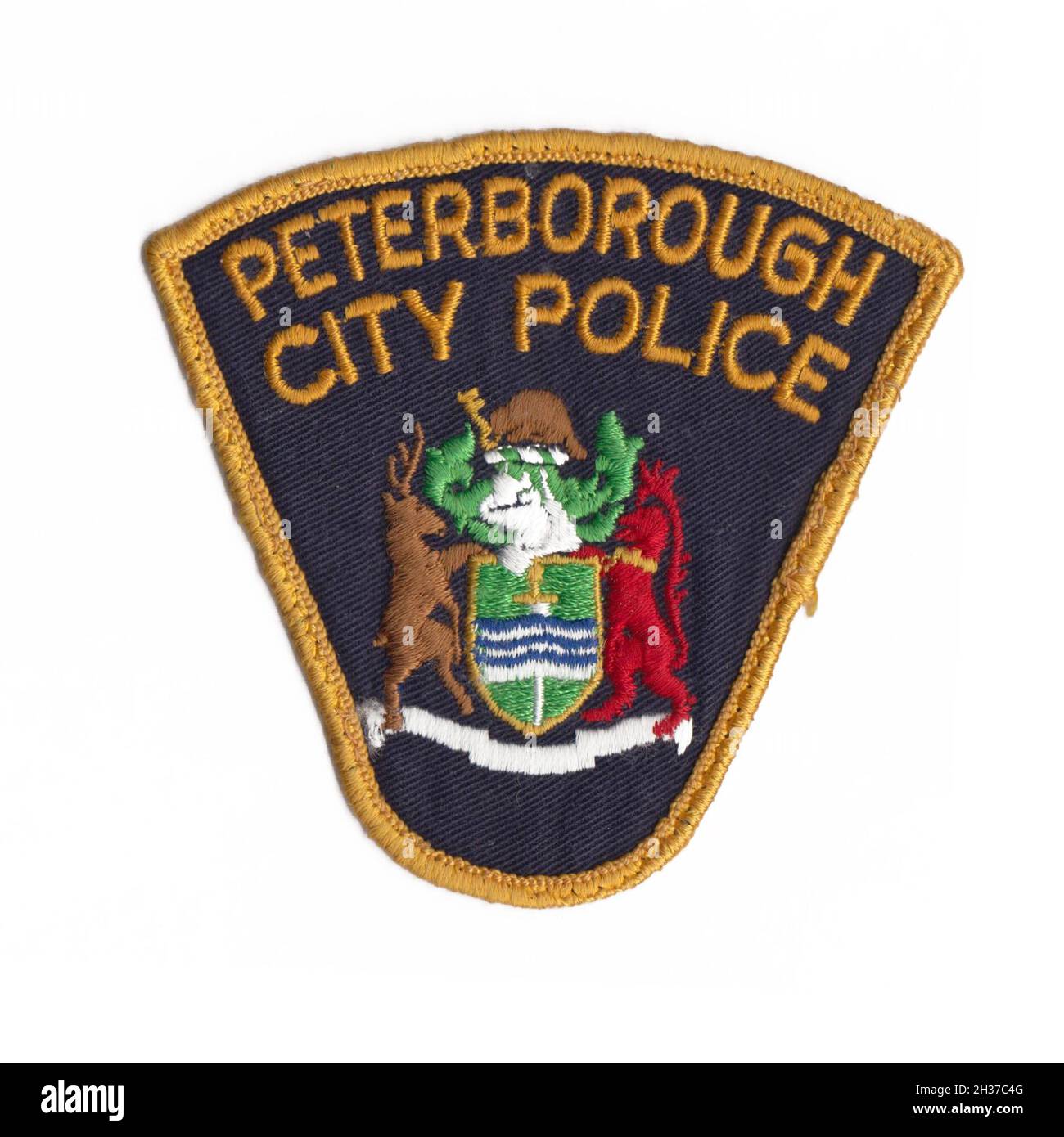 US police department patch isolated with white background Stock Photo ...