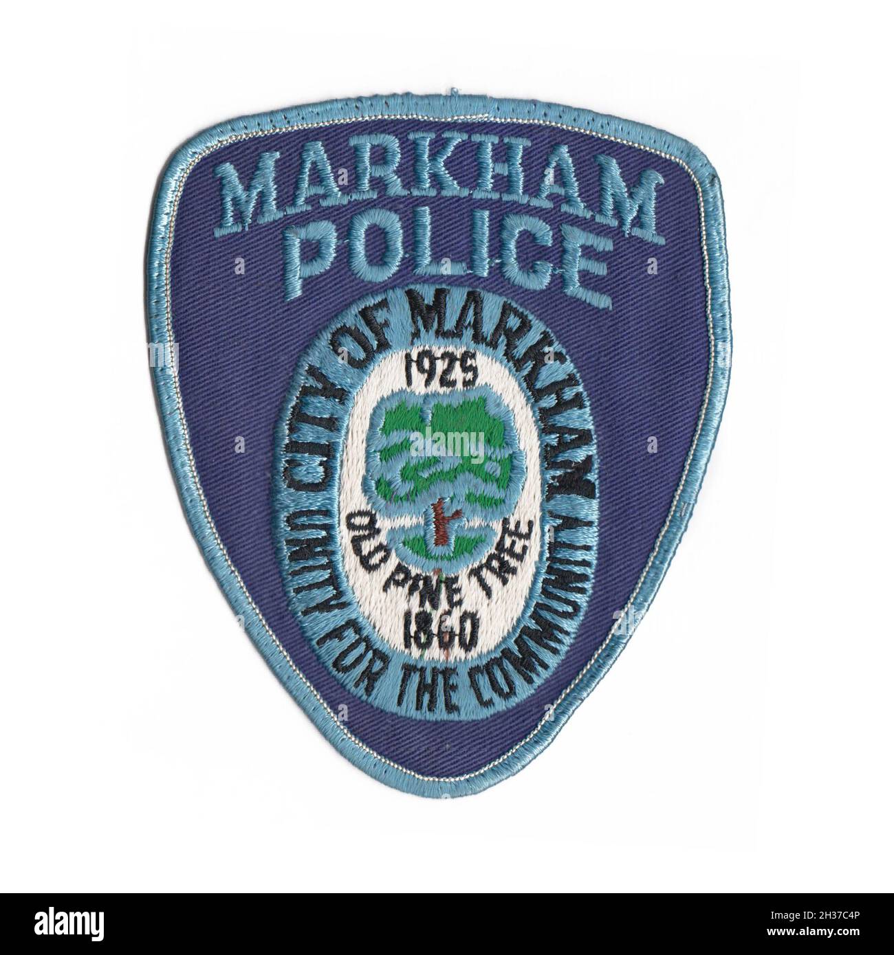 US police department patch isolated with white background Stock Photo ...