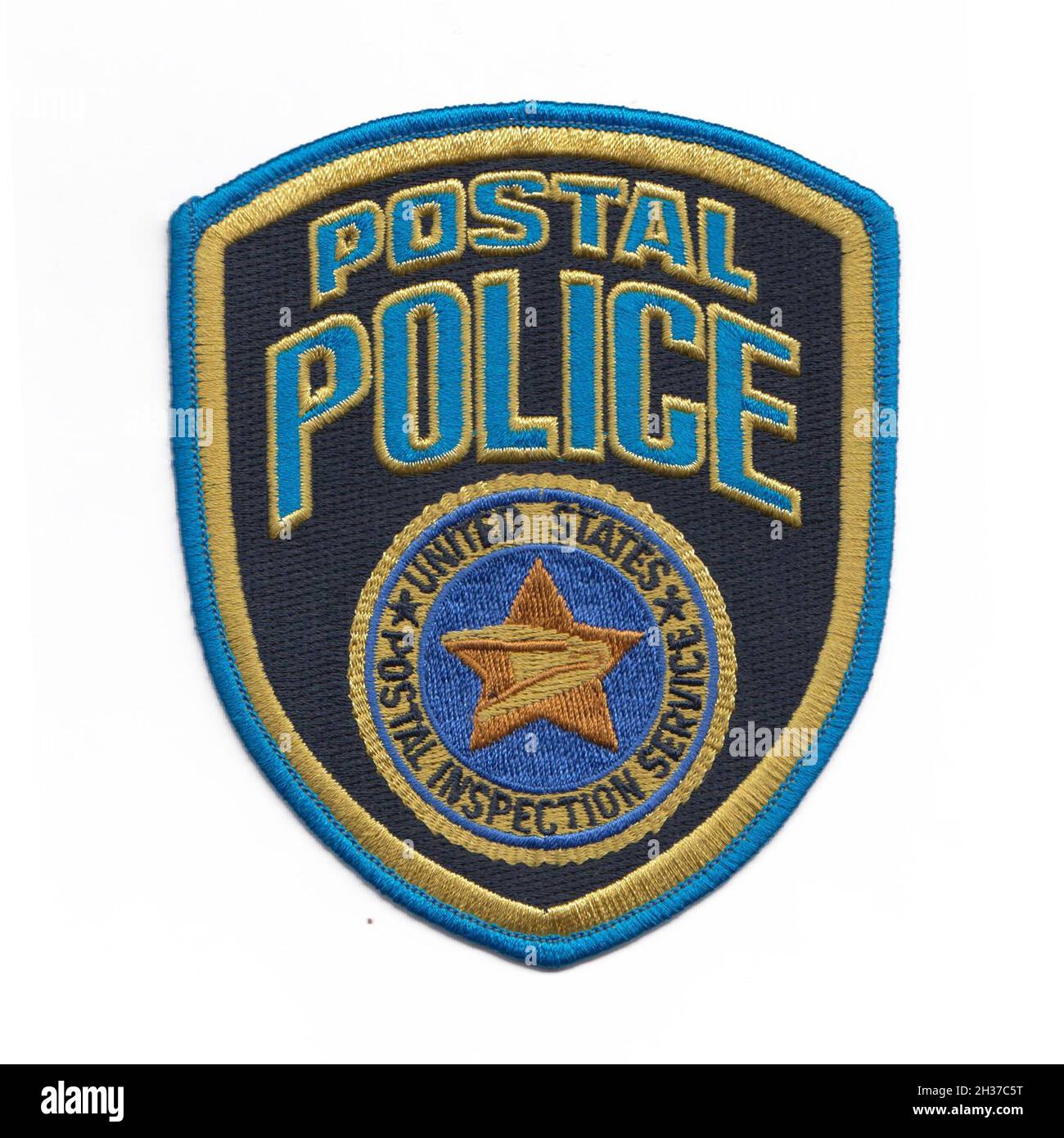 US police department patch isolated with white background Stock Photo ...