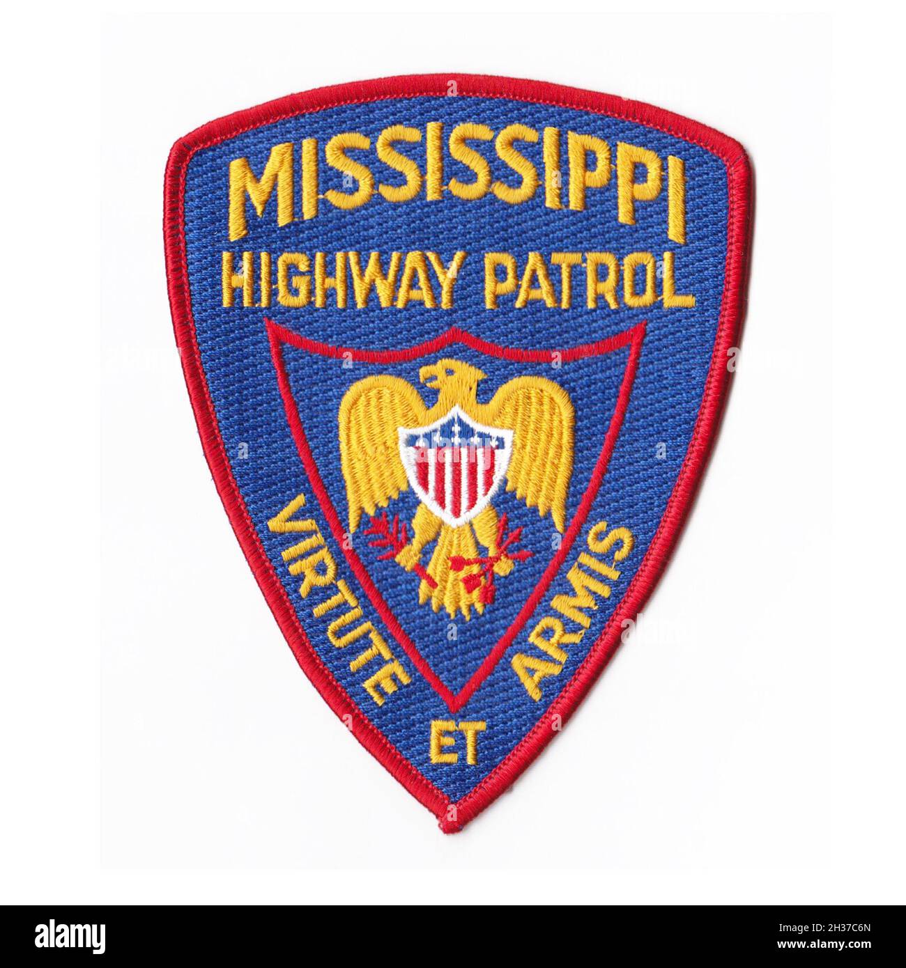 US police department patch isolated with white background Stock Photo ...