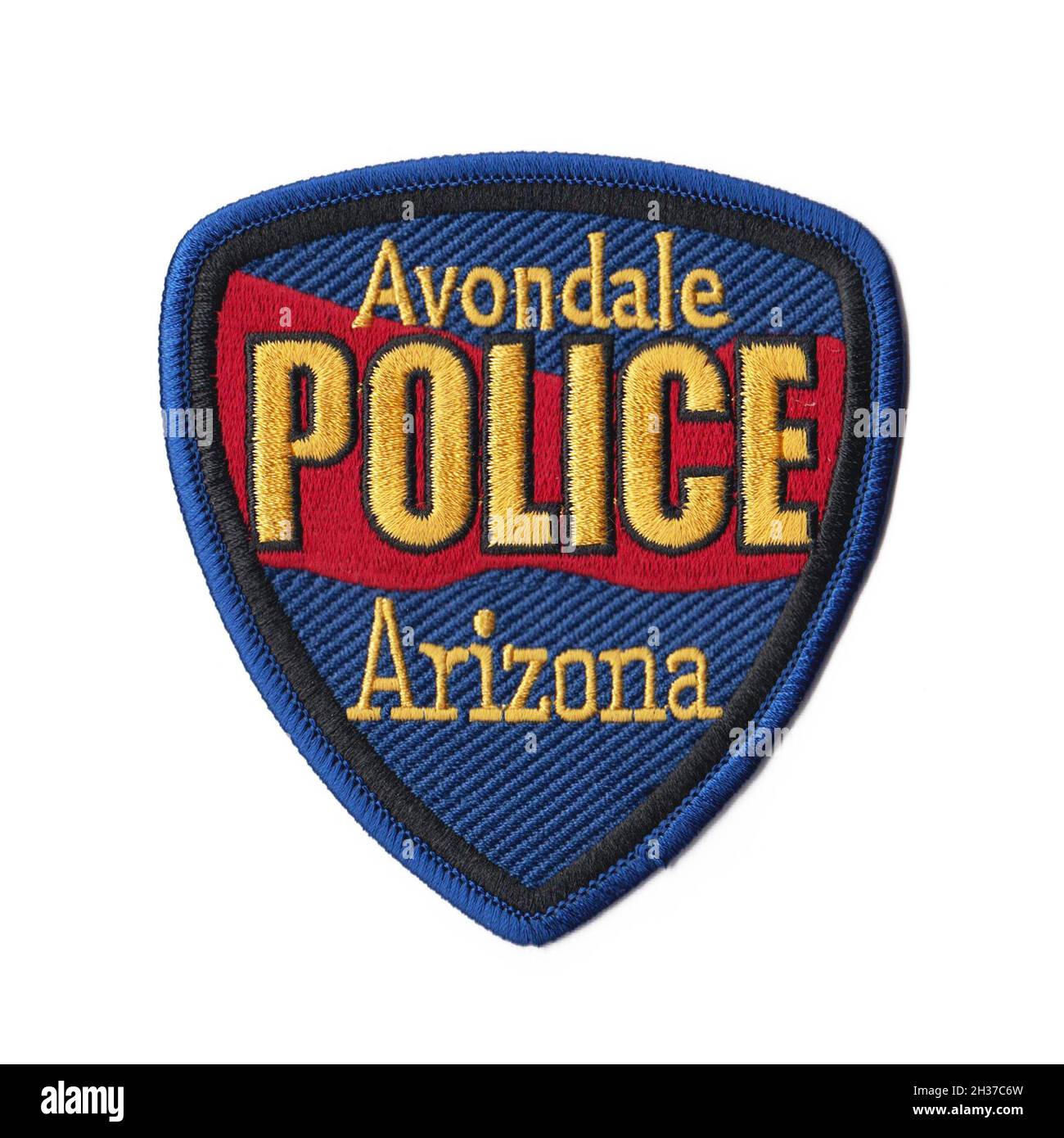 US police department patch isolated with white background Stock Photo ...