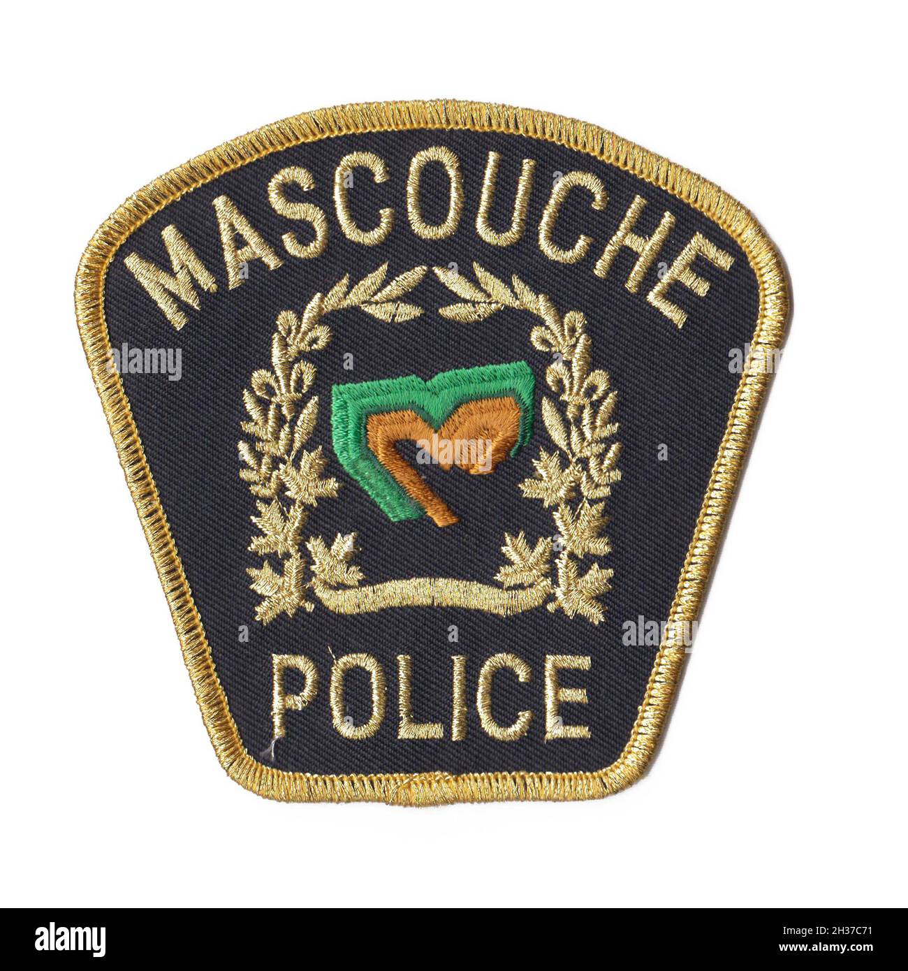 US police department patch isolated with white background Stock Photo ...