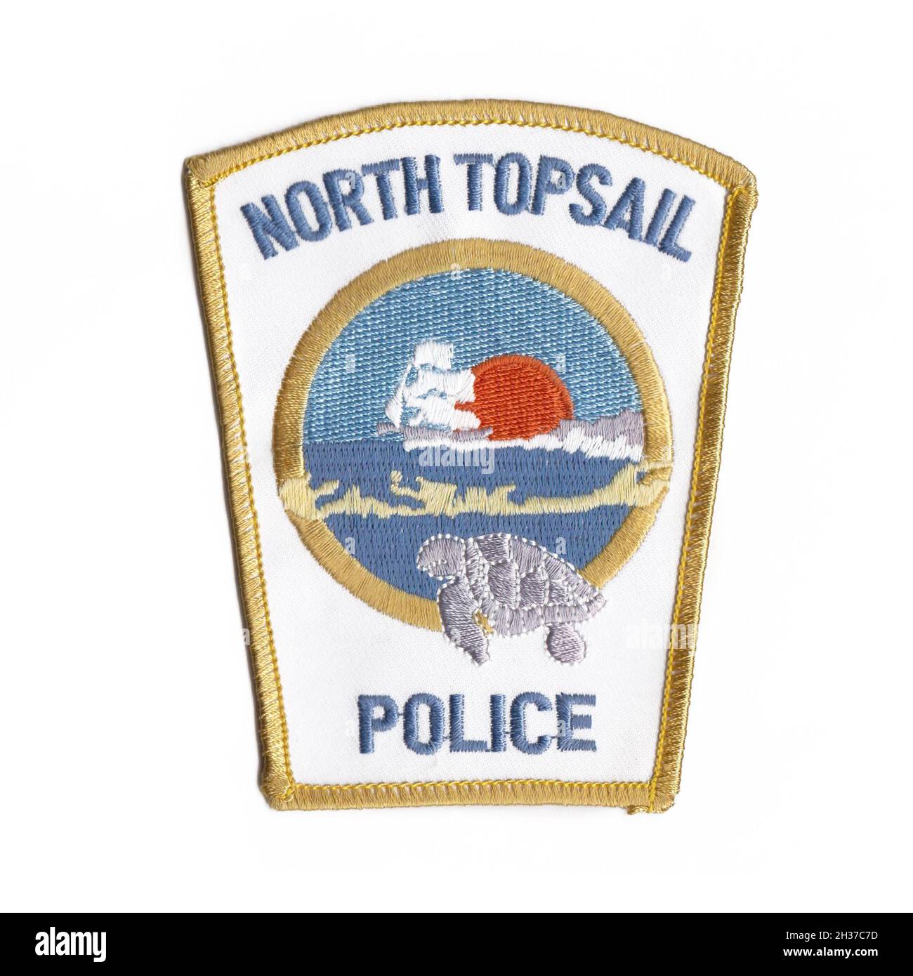 US police department patch isolated with white background Stock Photo ...