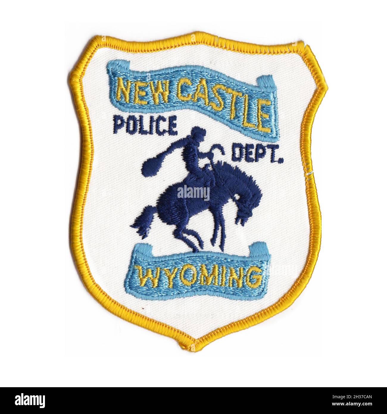 US police department patch isolated with white background Stock Photo ...