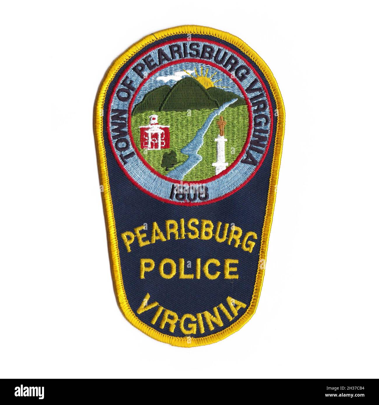 US police department patch isolated with white background Stock Photo ...