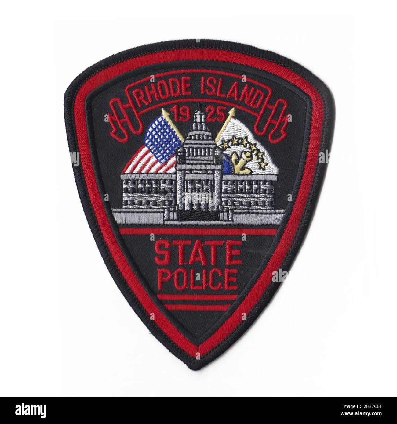 US police department patch isolated with white background Stock Photo ...