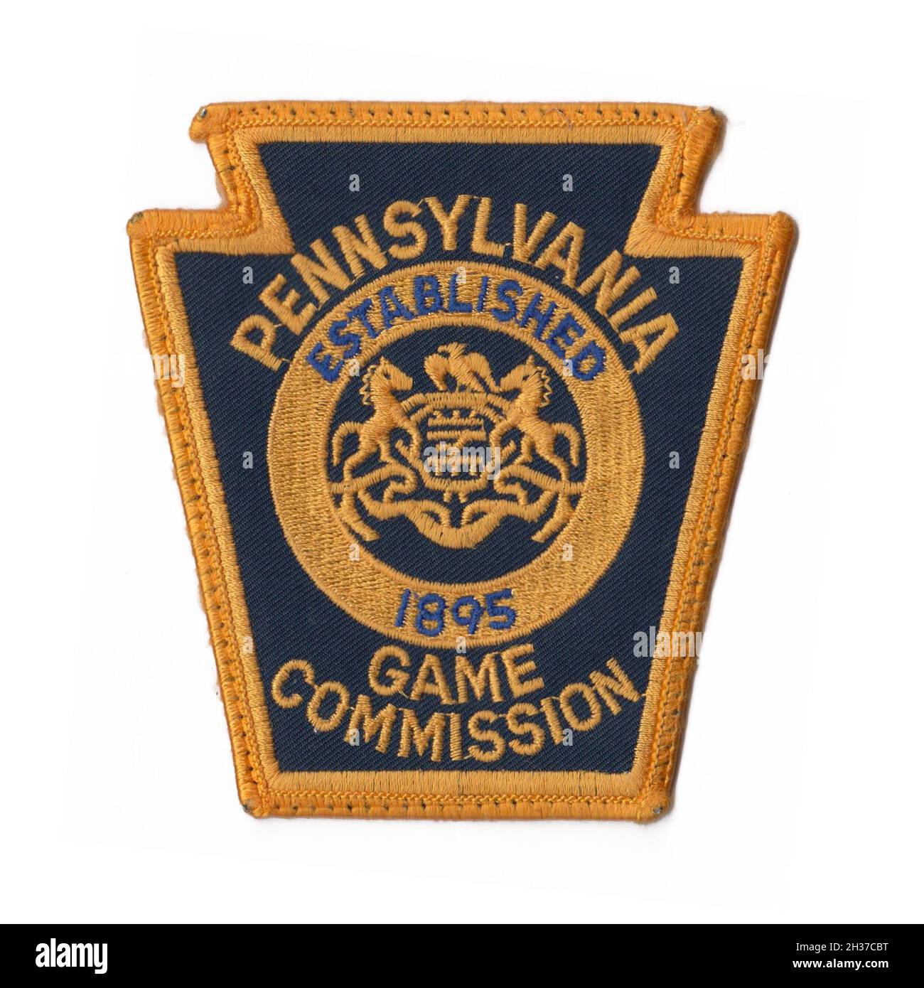 US police department patch isolated with white background Stock Photo ...