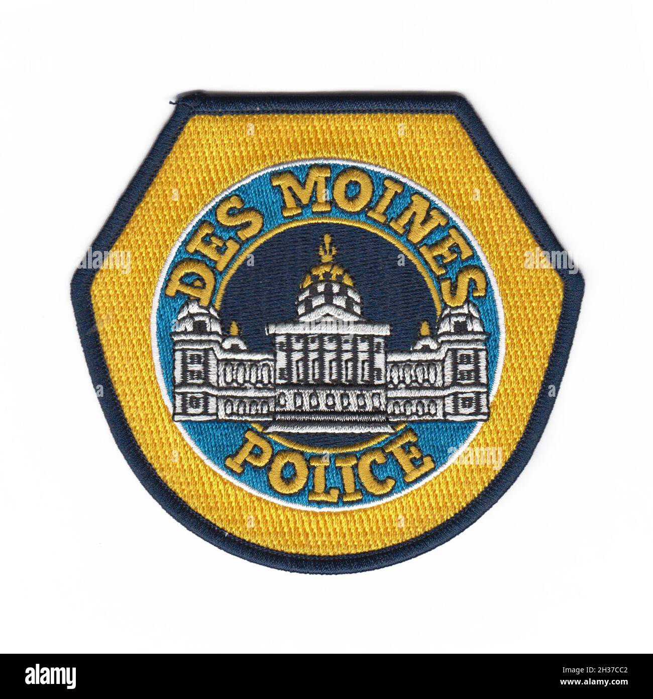 US police department patch isolated with white background Stock Photo ...