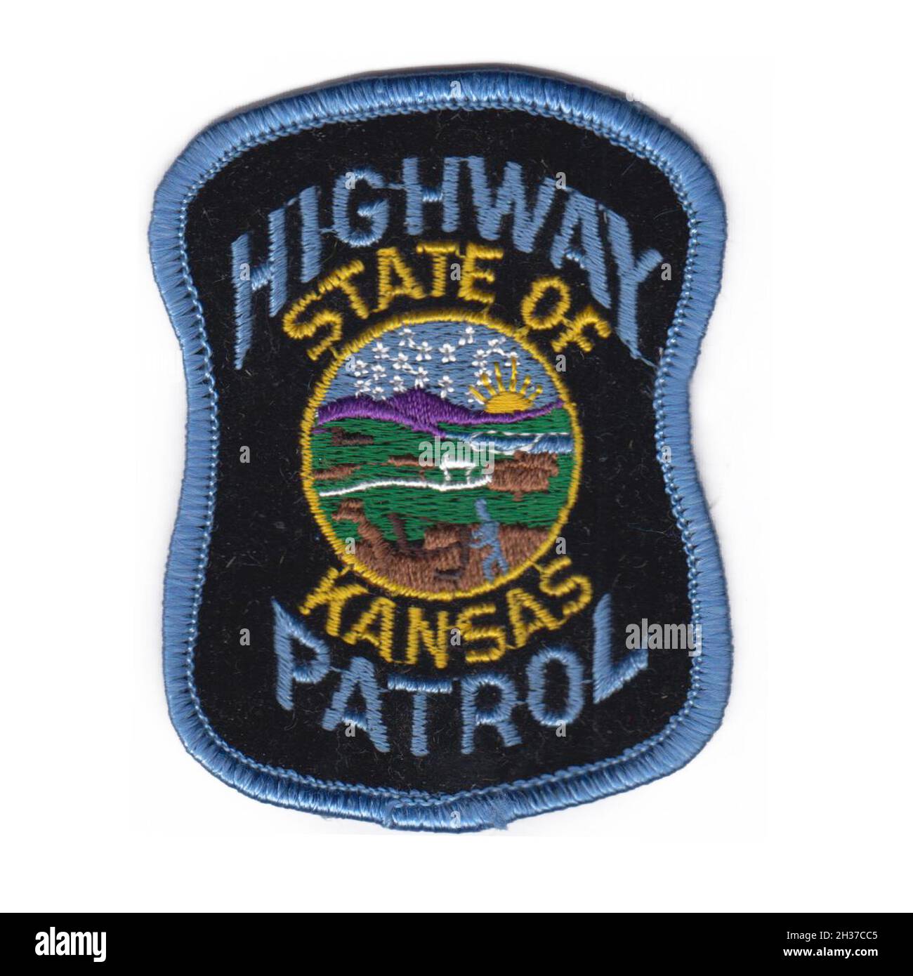 US police department patch isolated with white background Stock Photo ...