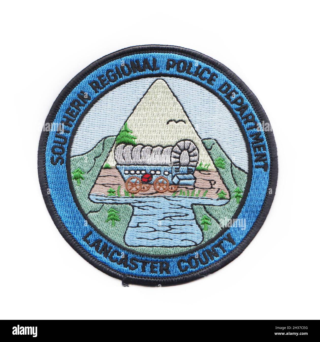 US police department patch isolated with white background Stock Photo ...