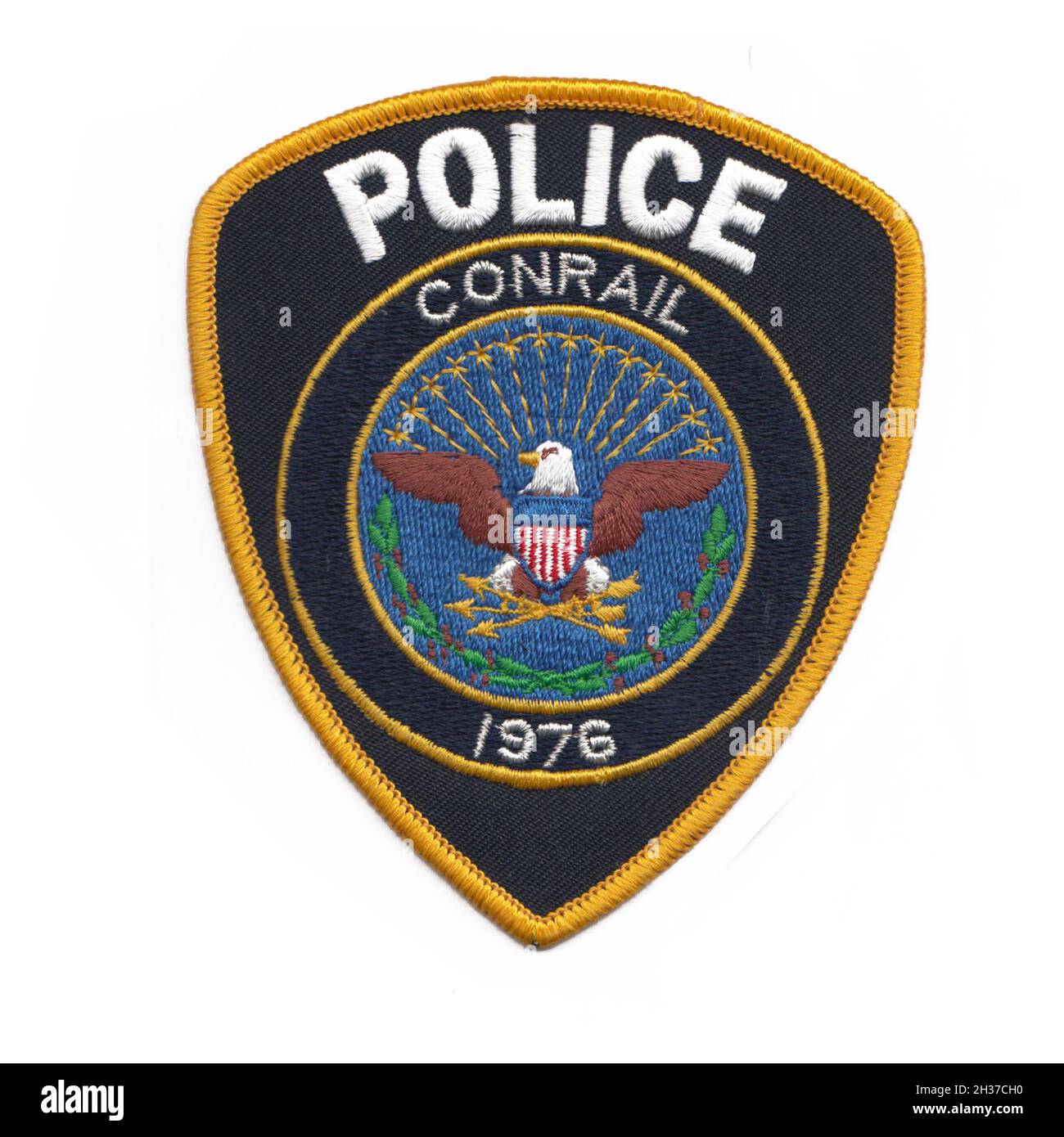 US police department patch isolated with white background Stock Photo ...