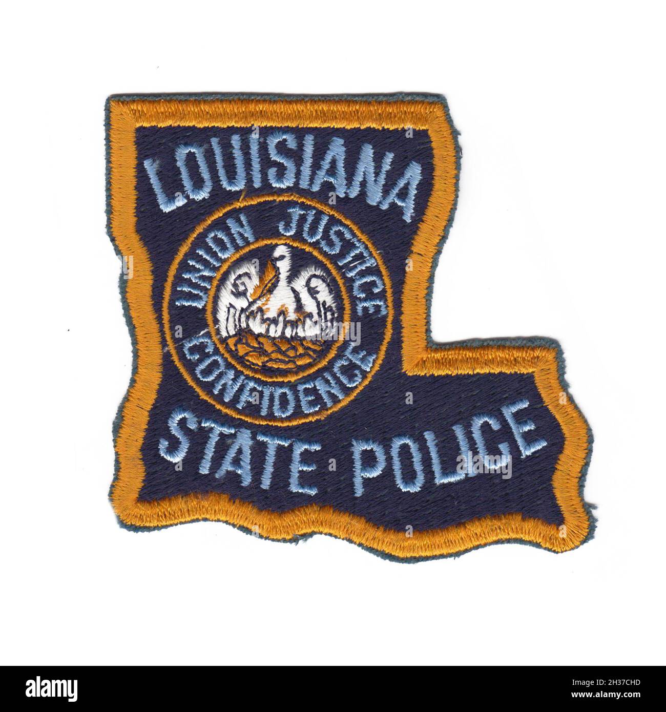 US police department patch isolated with white background Stock Photo ...