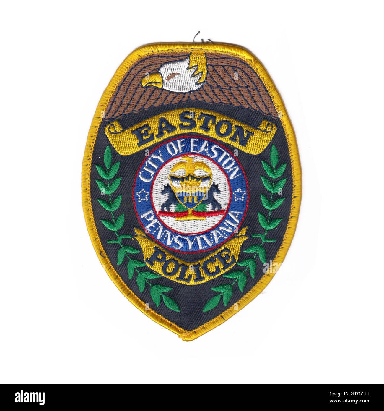US police department patch isolated with white background Stock Photo ...