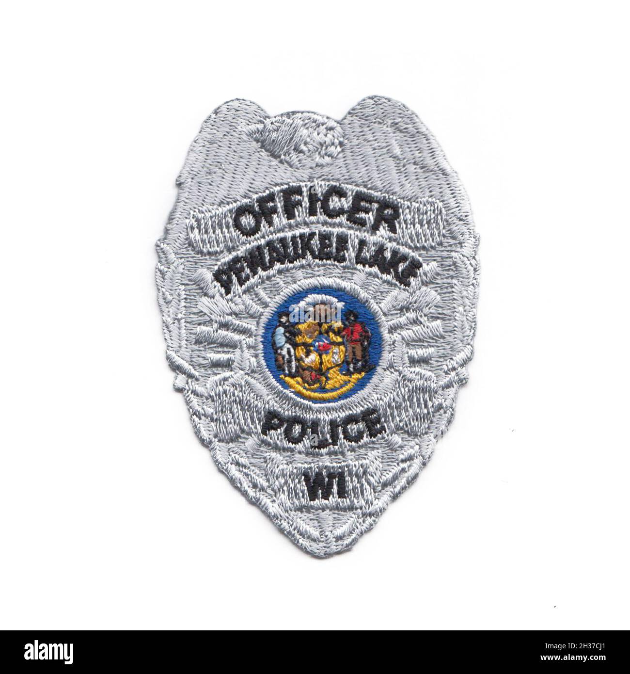 US police department patch isolated with white background Stock Photo ...