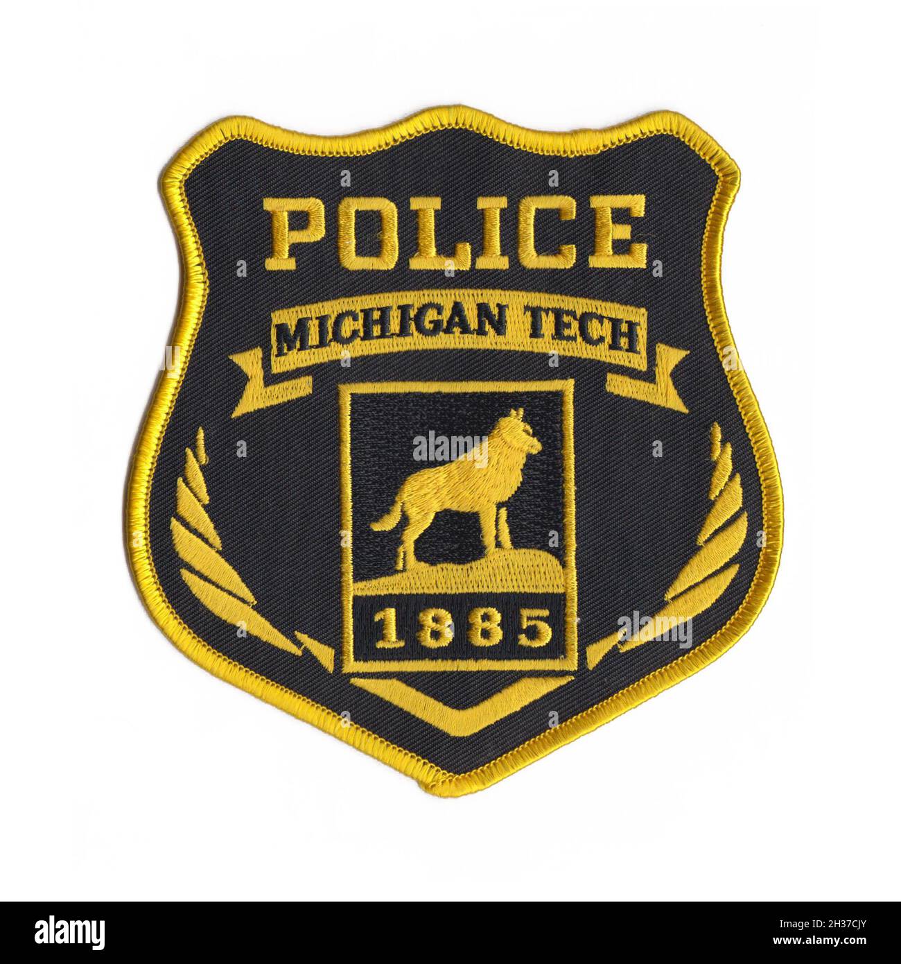 US police department patch isolated with white background Stock Photo ...