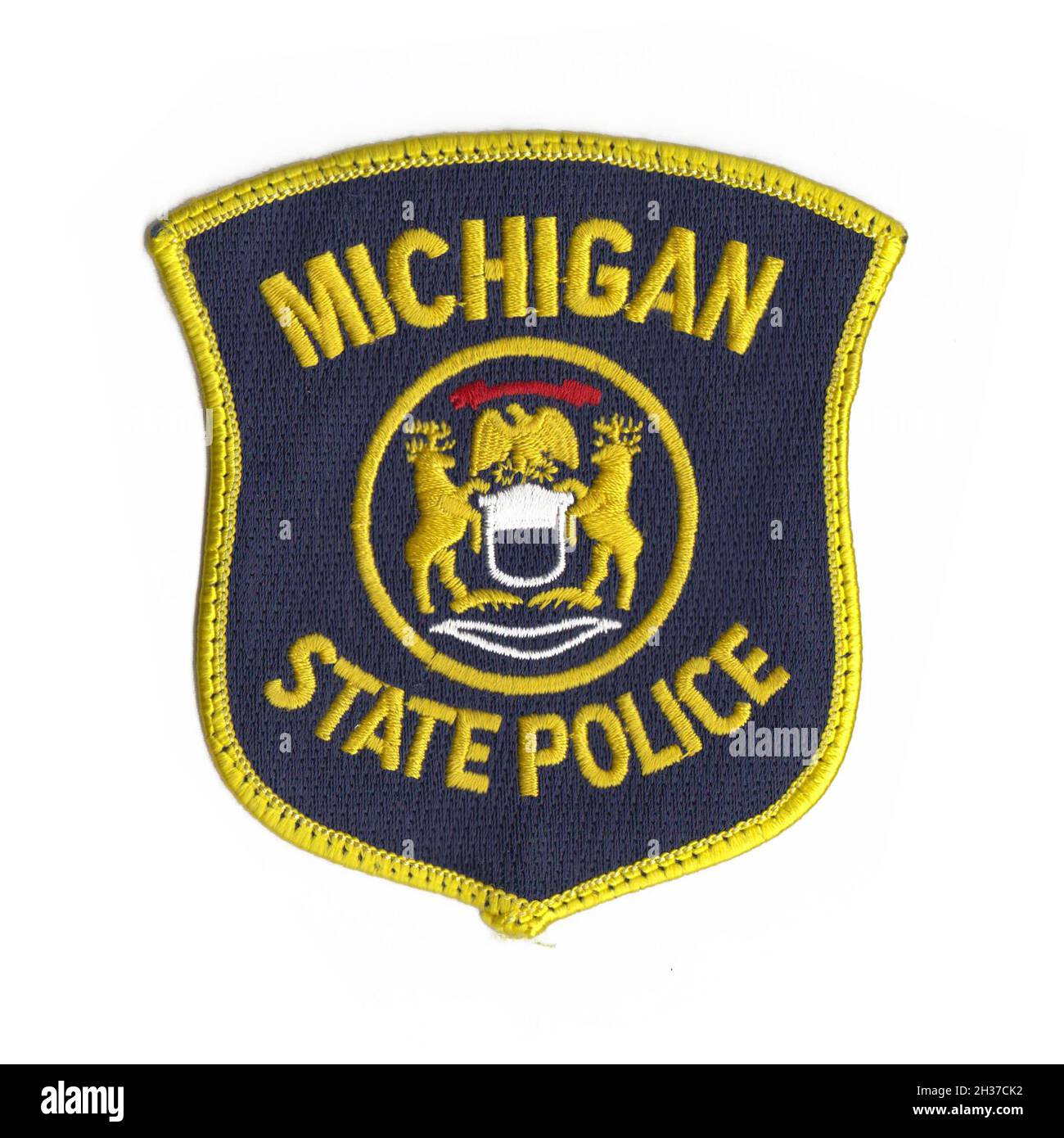 US police department patch isolated with white background Stock Photo ...