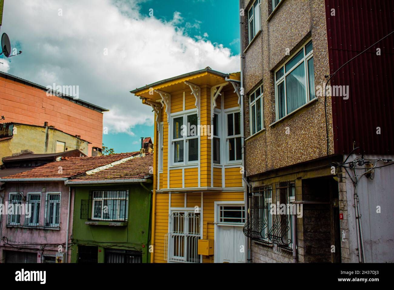 Balat,Istanbul,Turkey-October-Wednesday-2021: View of the historical ...