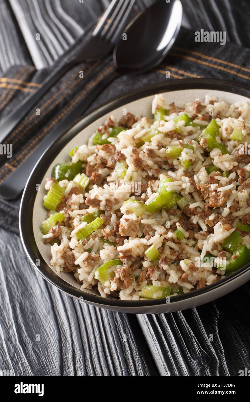 Dirty rice is a traditional Louisiana Creole dish made from white rice ...