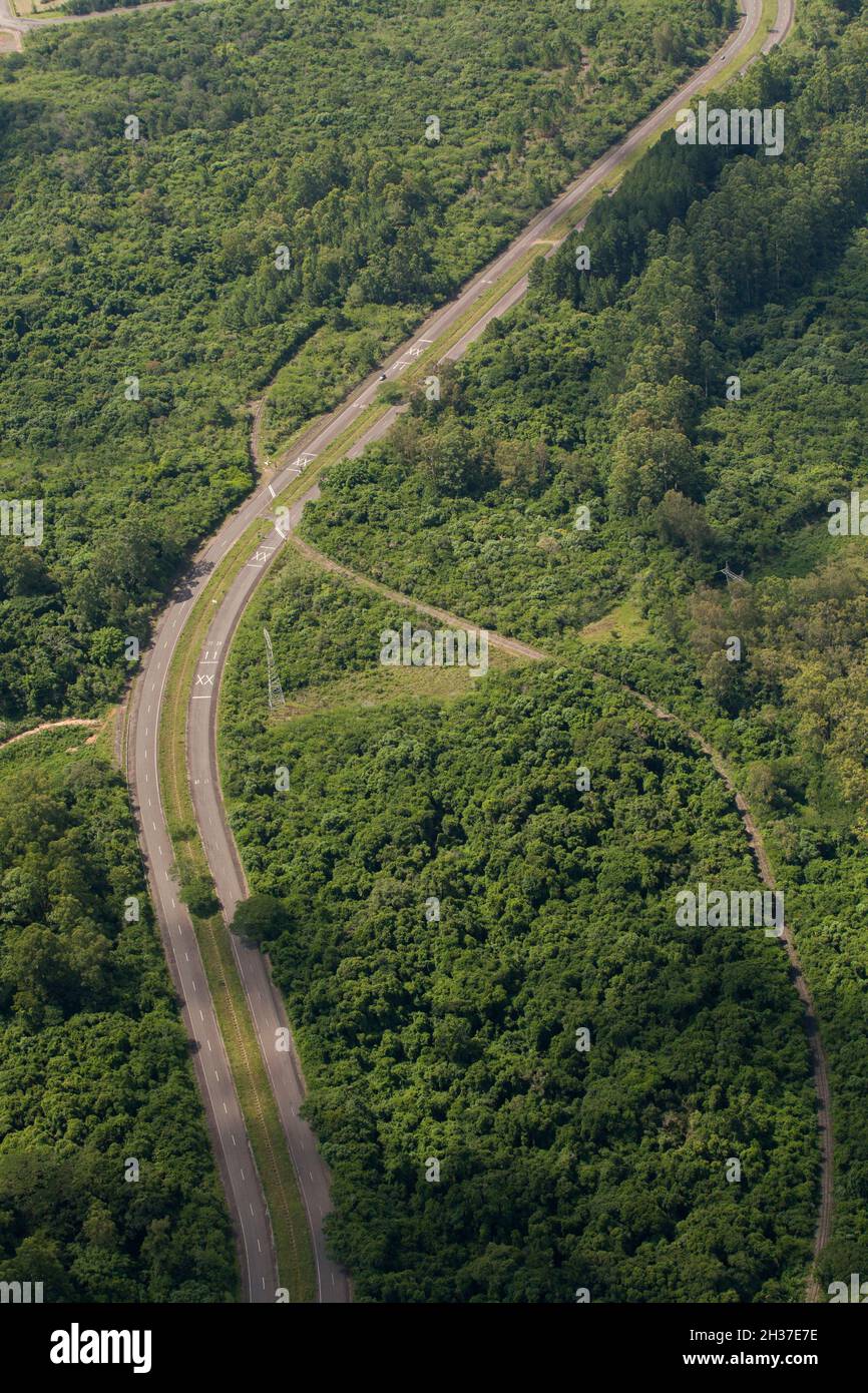 Aerial view of road and highway Stock Photo - Alamy