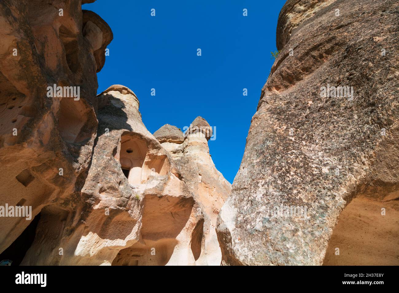 Fairy Chimneys from below in Pasabagi Cappadocia Turkey. Historical ...