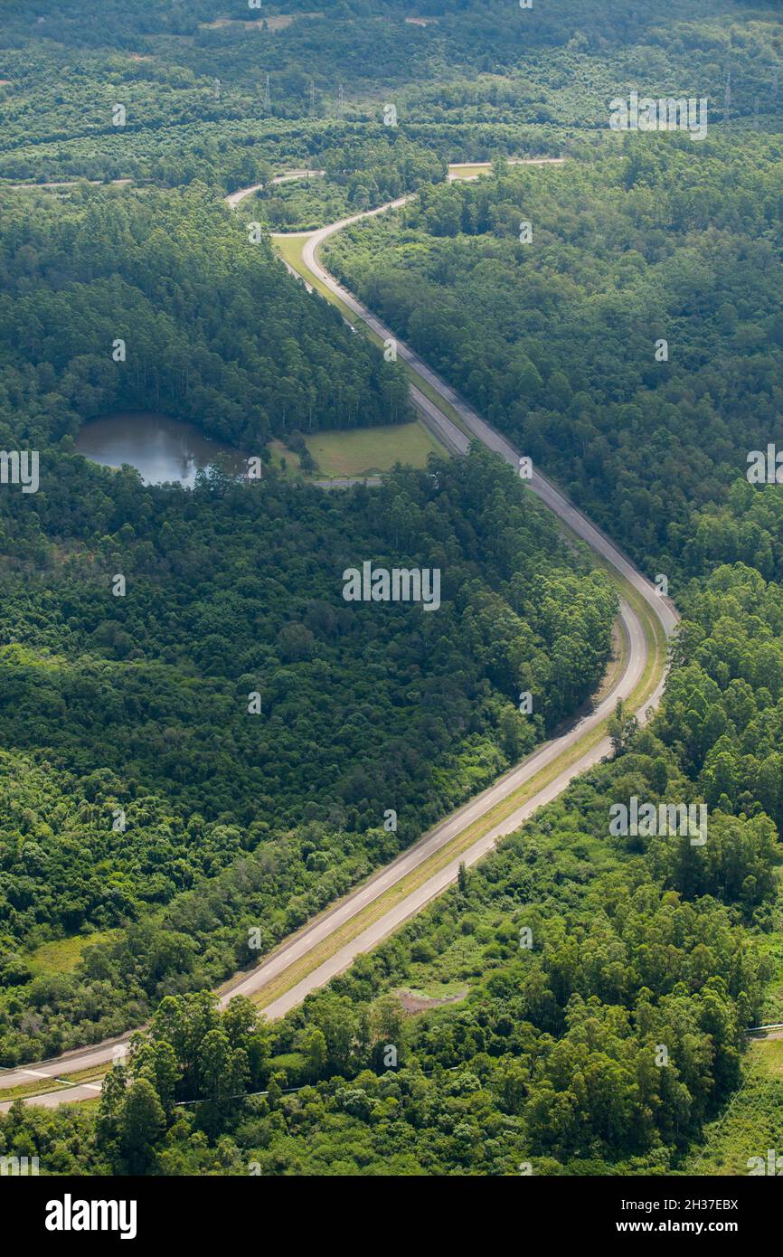 Aerial view of road and highway Stock Photo - Alamy