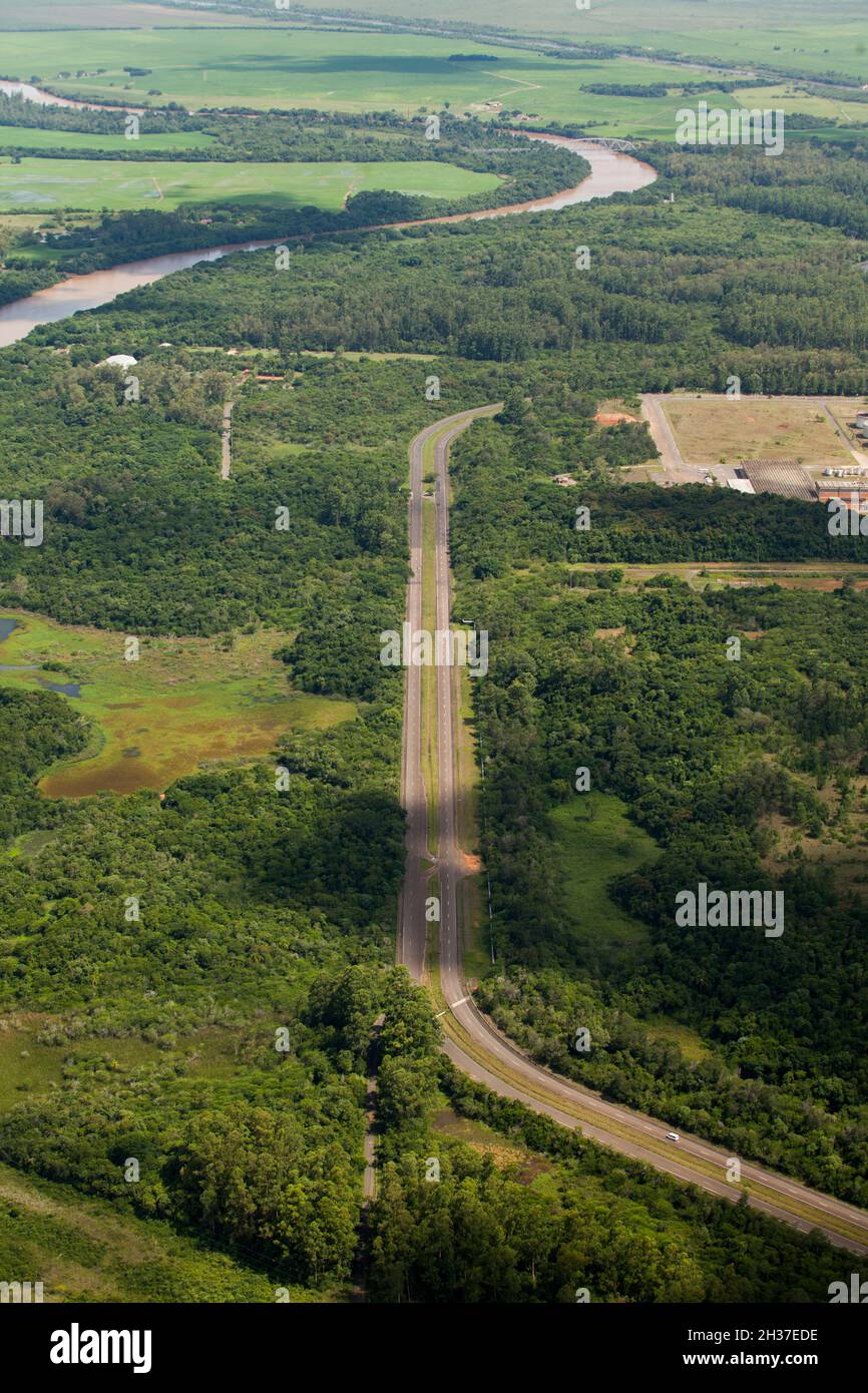 Aerial view of road and highway Stock Photo - Alamy