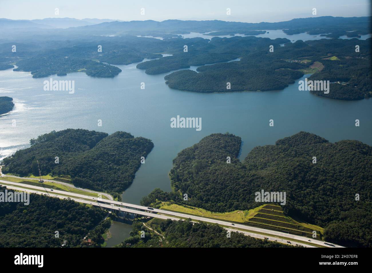 Aerial view of road and highway Stock Photo - Alamy