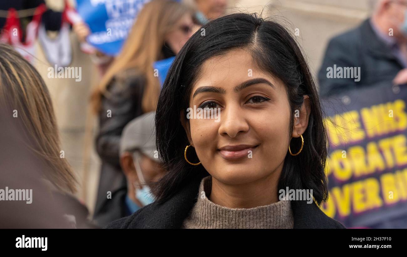 London, UK. 26th Oct, 2021. "Protect our NHS " rally opposite the ...