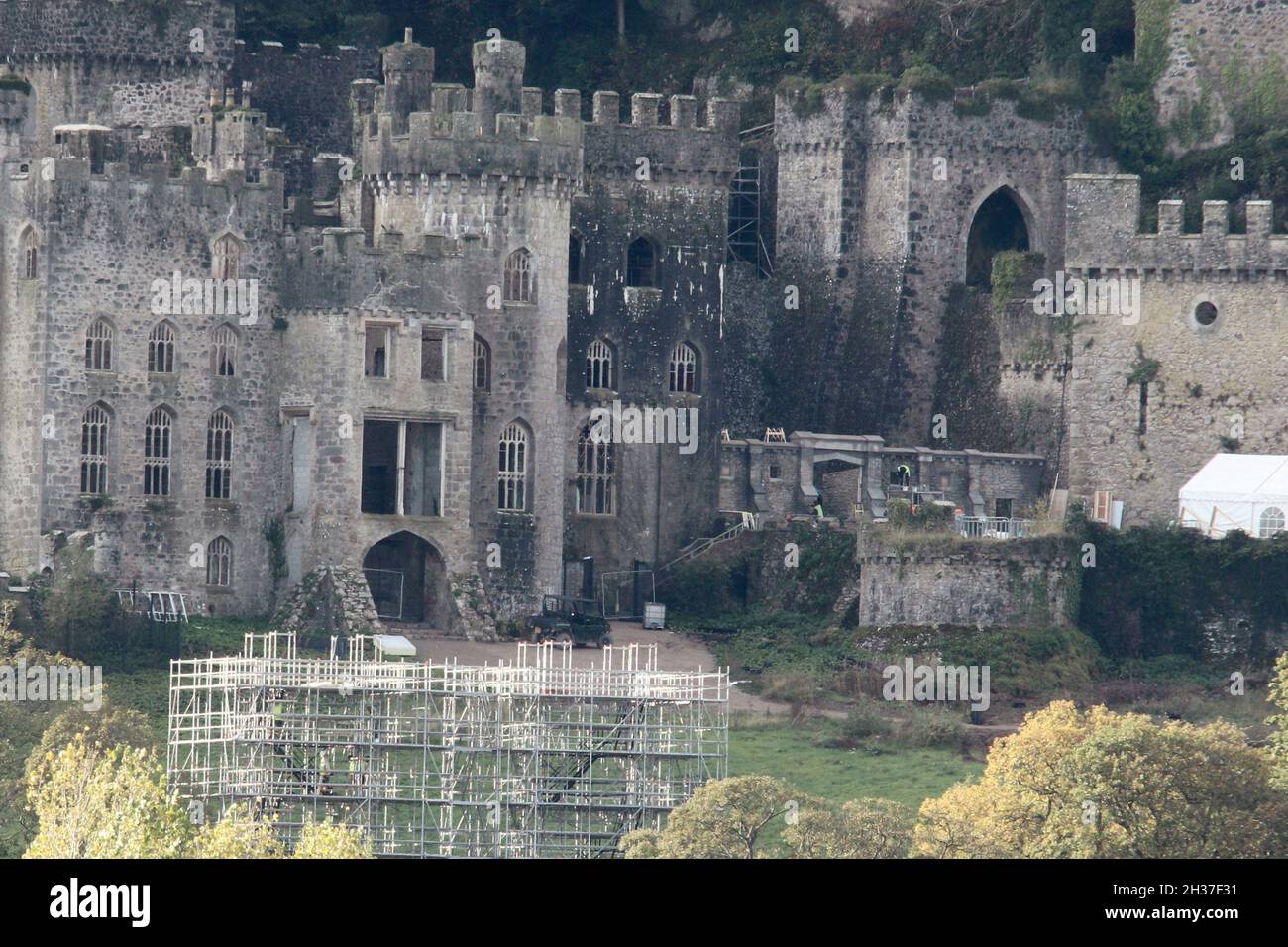 Gwrych Castle Wales. New photos show preparations are well underway at ...