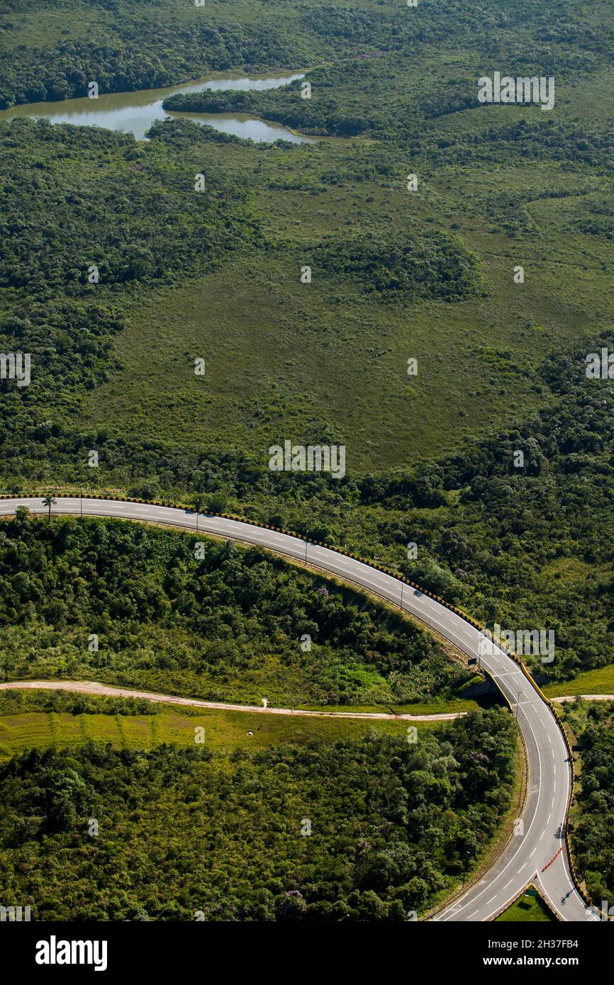 Aerial view of road and highway Stock Photo - Alamy