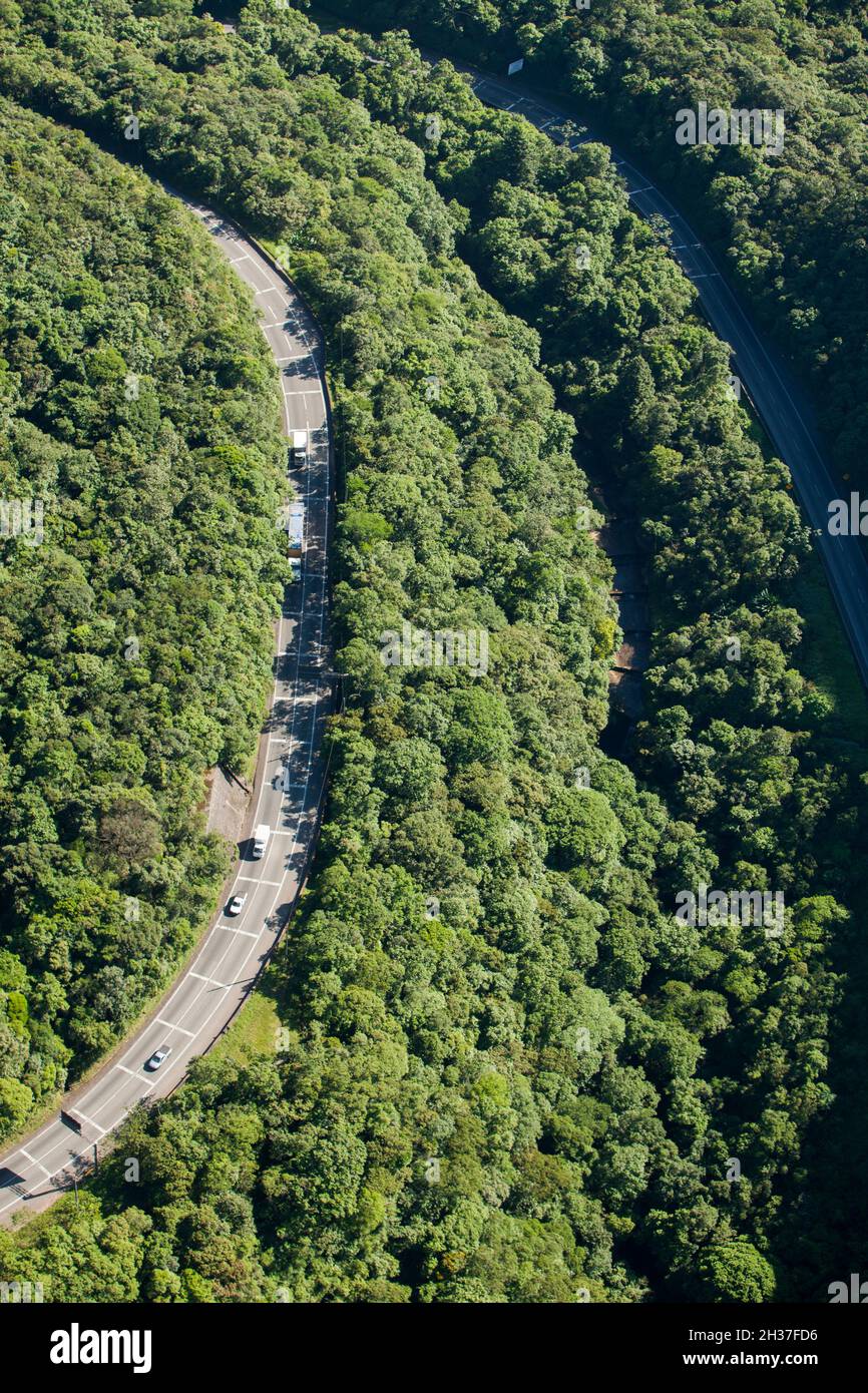 Aerial view of road and highway Stock Photo - Alamy