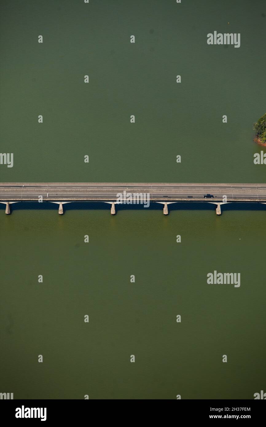 Aerial view of road and highway - bridge Stock Photo - Alamy