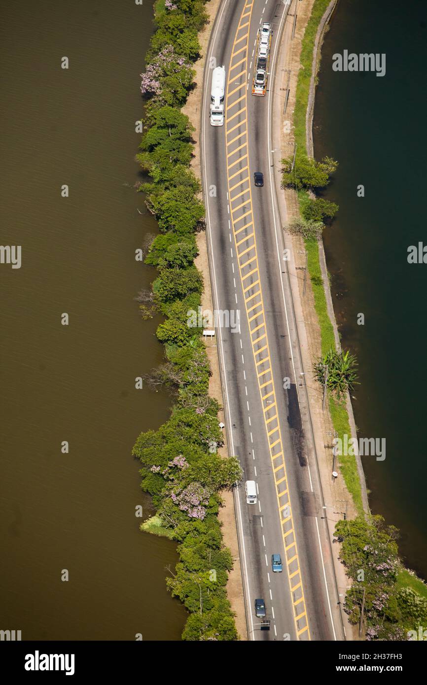 Aerial view of road and highway Stock Photo - Alamy