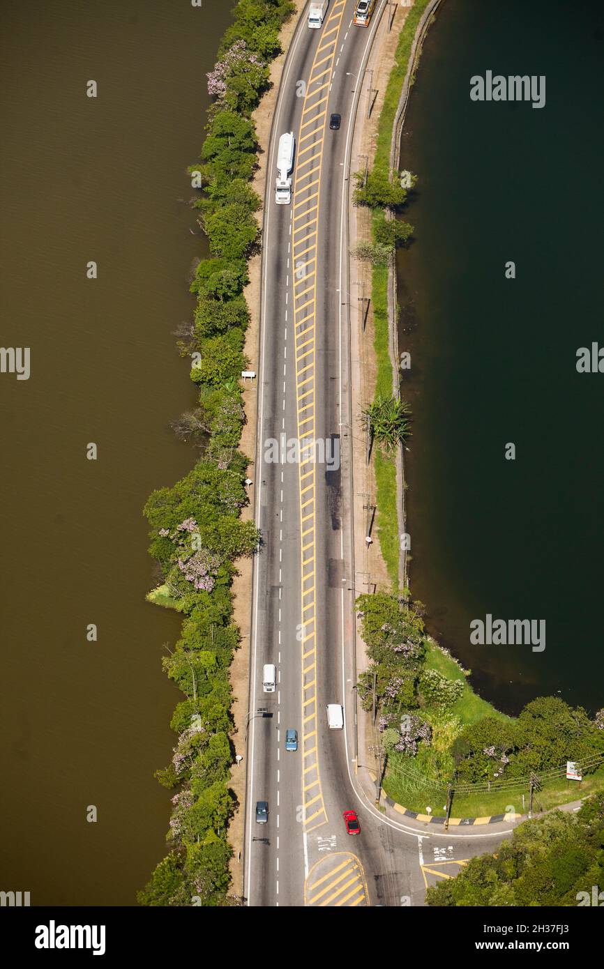 Aerial view of road and highway Stock Photo - Alamy