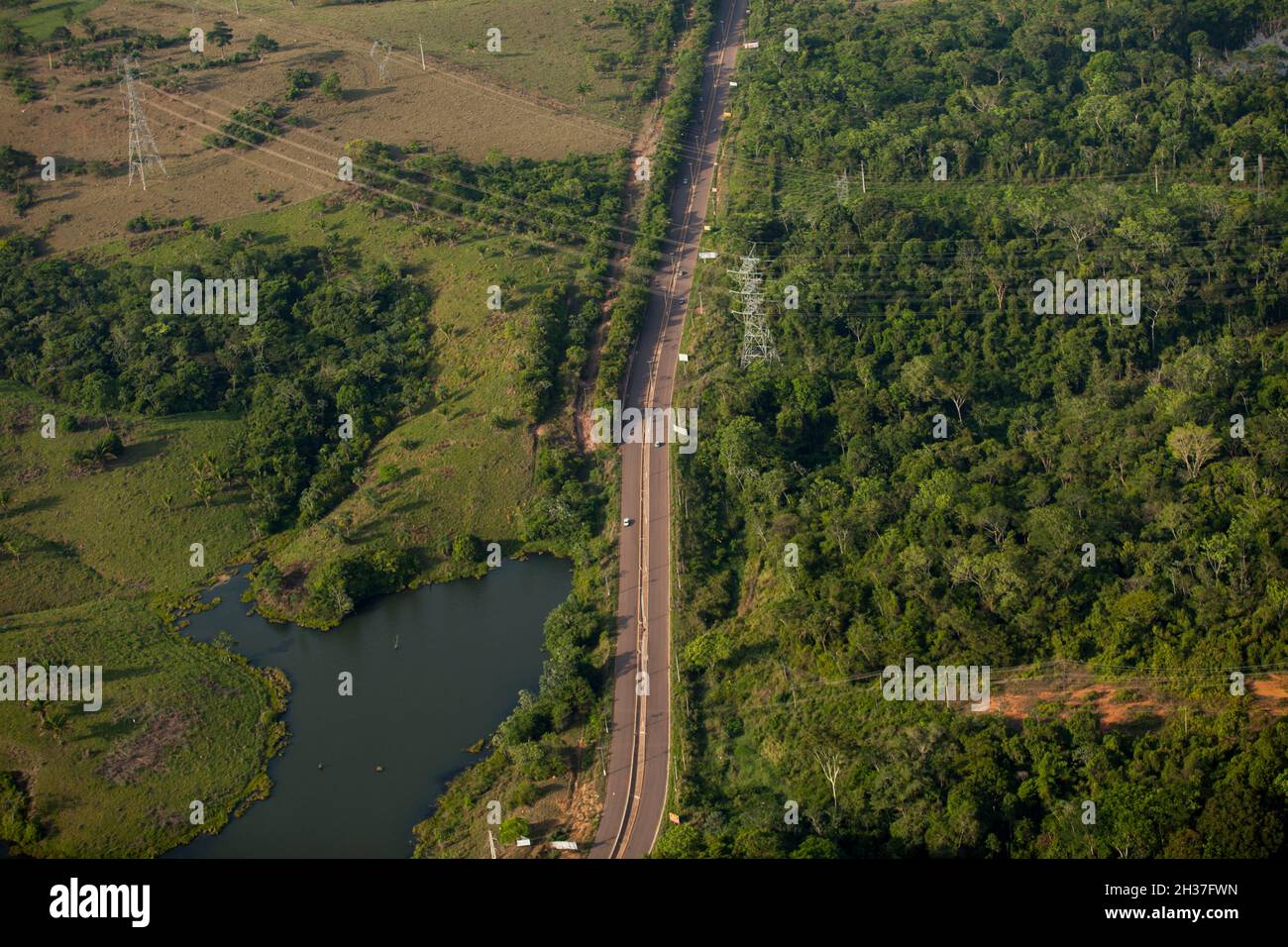 Aerial view of road and highway Stock Photo - Alamy