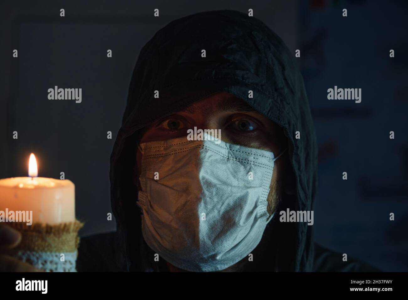 Burning surgical face mask flame hi-res stock photography and images ...