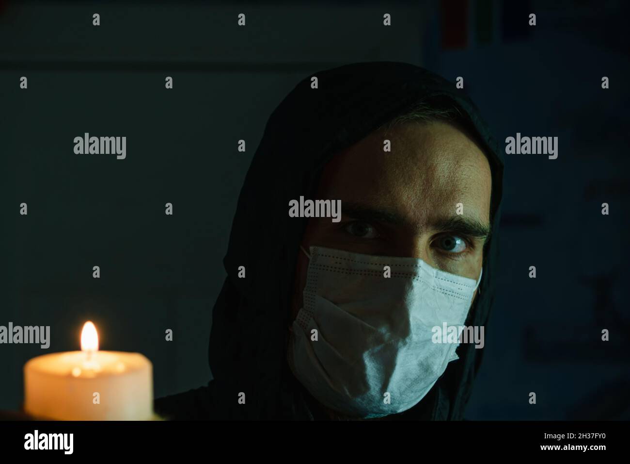 Burning surgical face mask flame hi-res stock photography and images ...