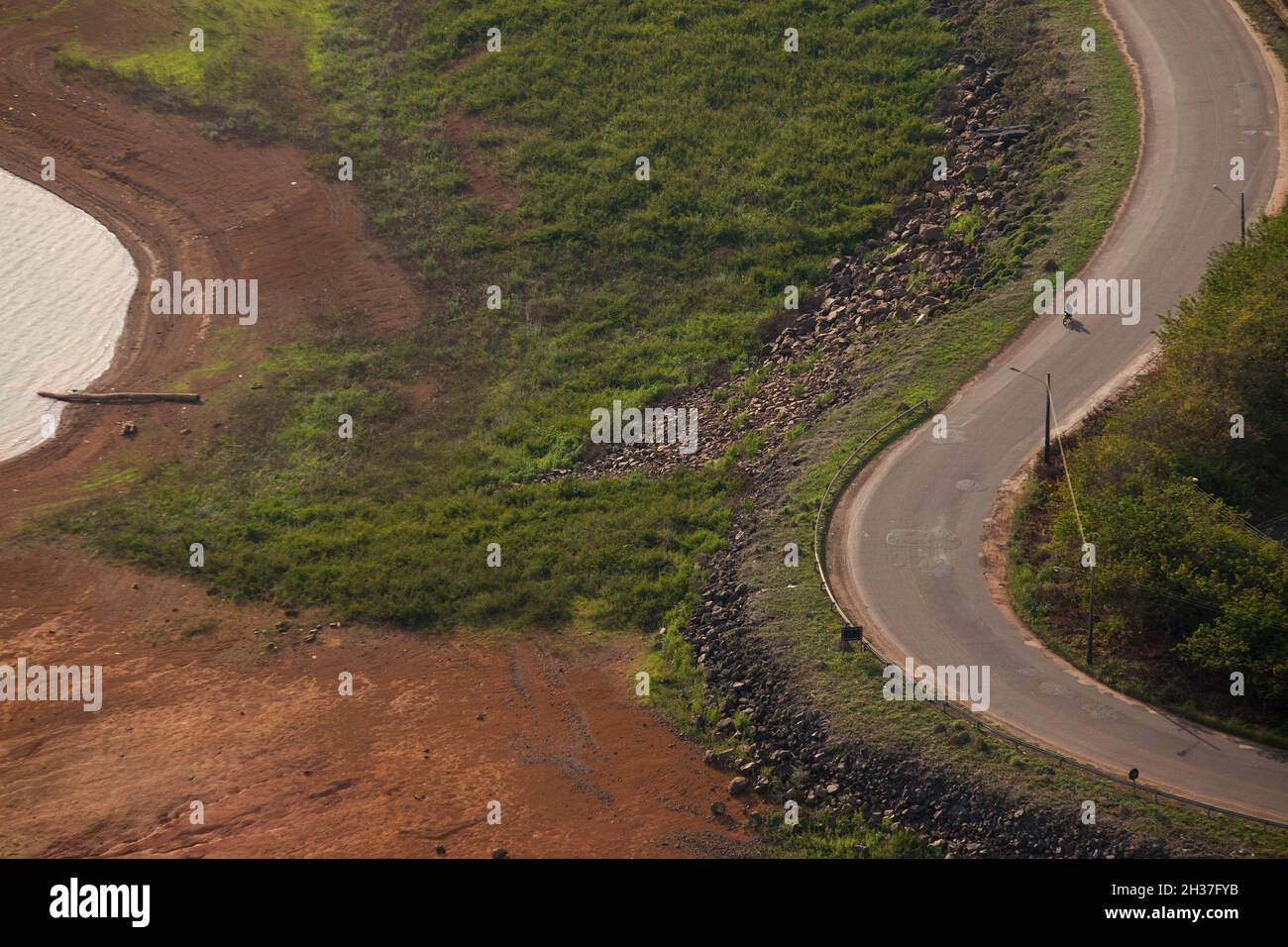 Aerial view of road and highway Stock Photo - Alamy