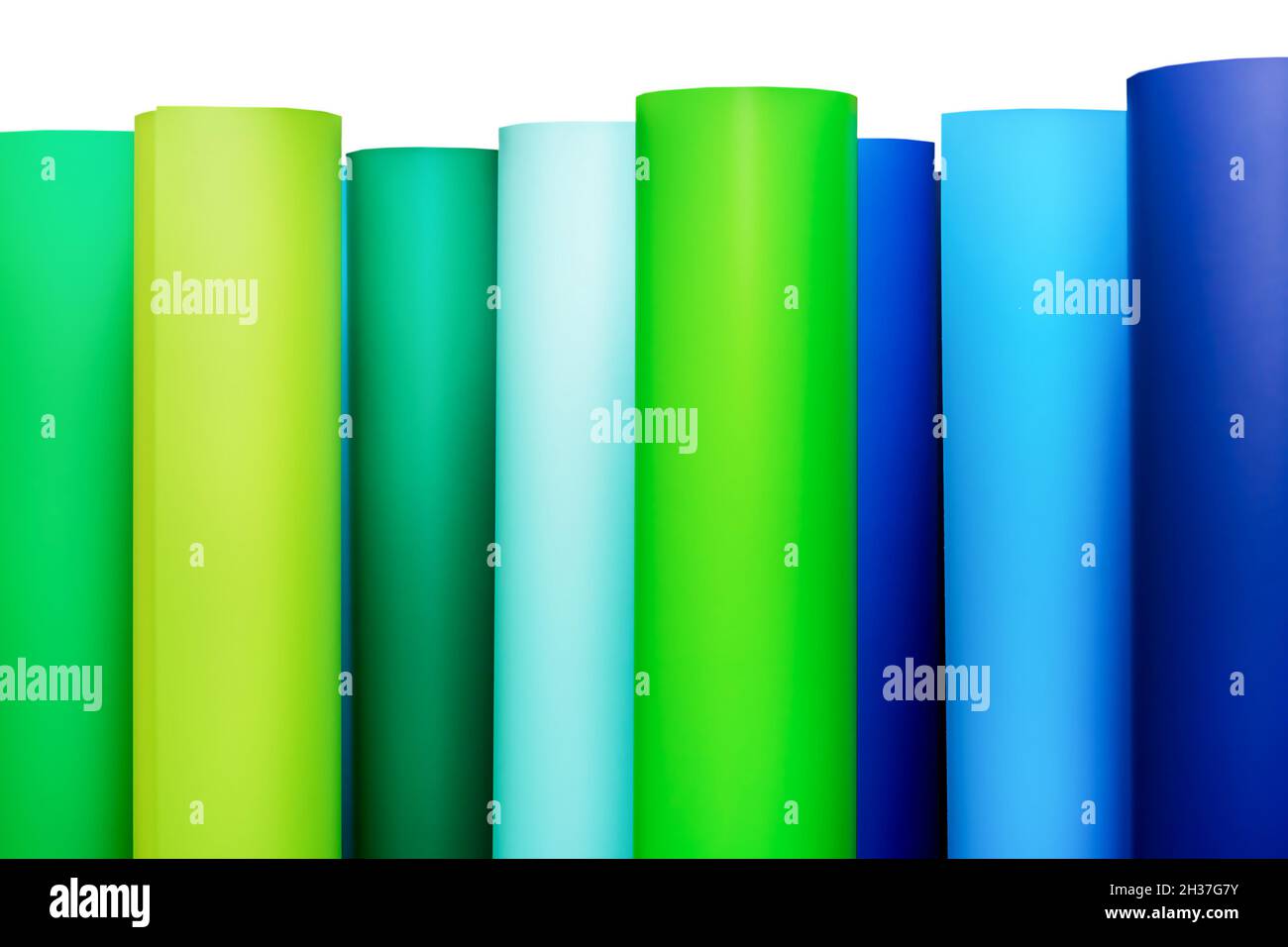Adhesive colored films. Plotter. Material for advertisers Stock Photo ...