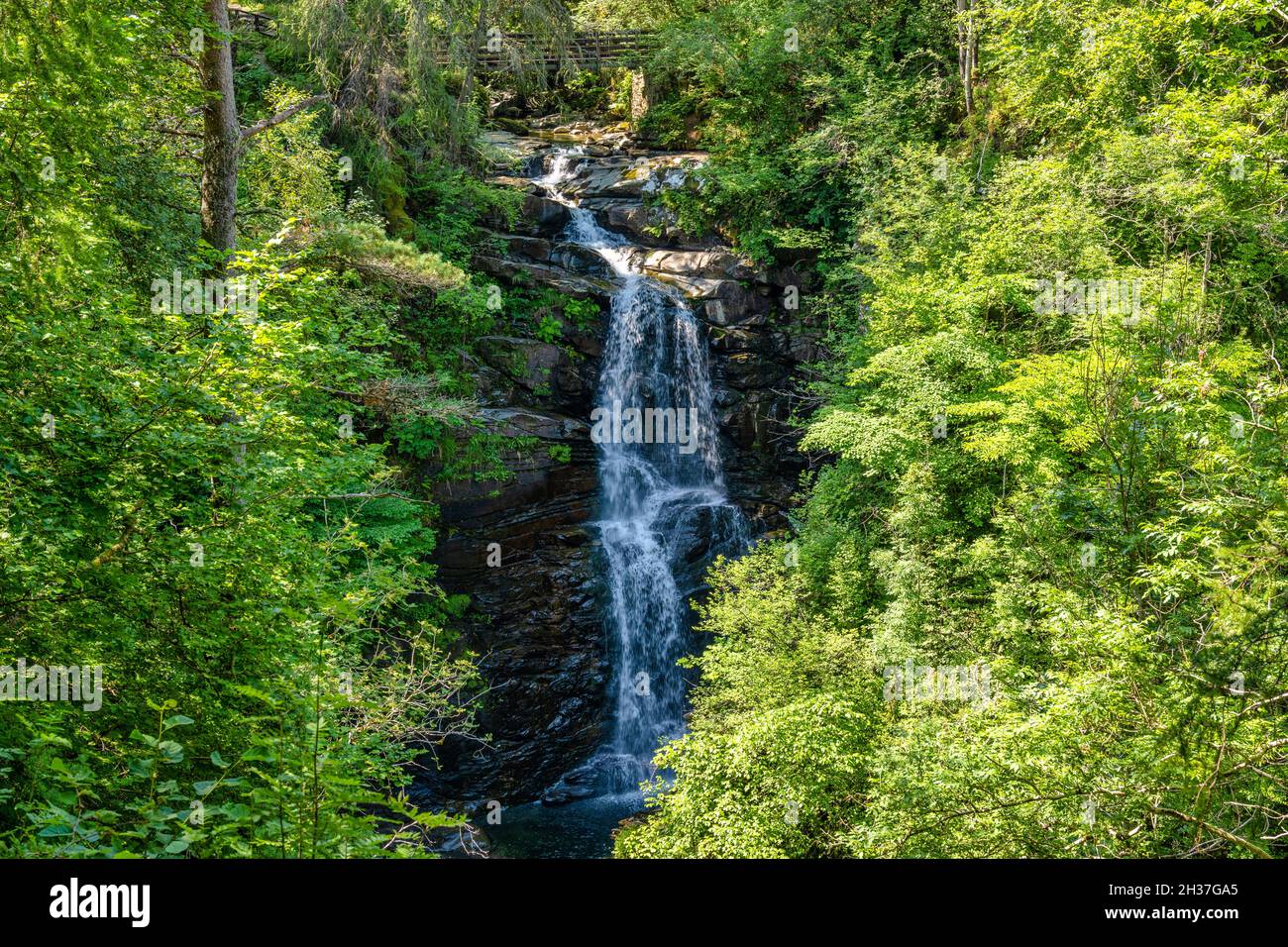 Upper Falls of Moness at Aberfeldy in Highland Perthshire, Scotland, UK ...