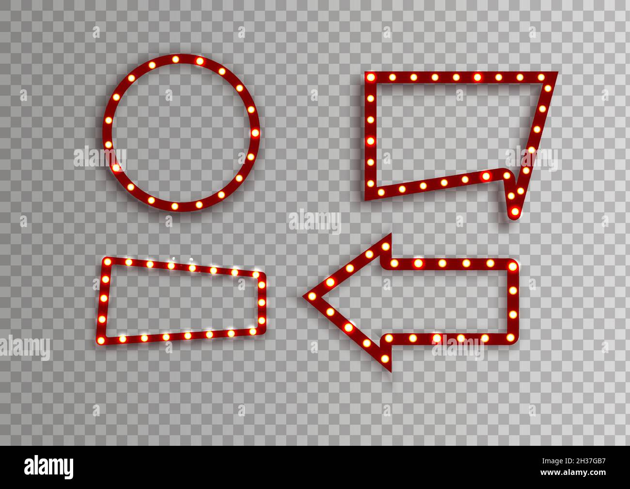 Realistic shining banner, light frame. Retro showtime Stock Vector ...